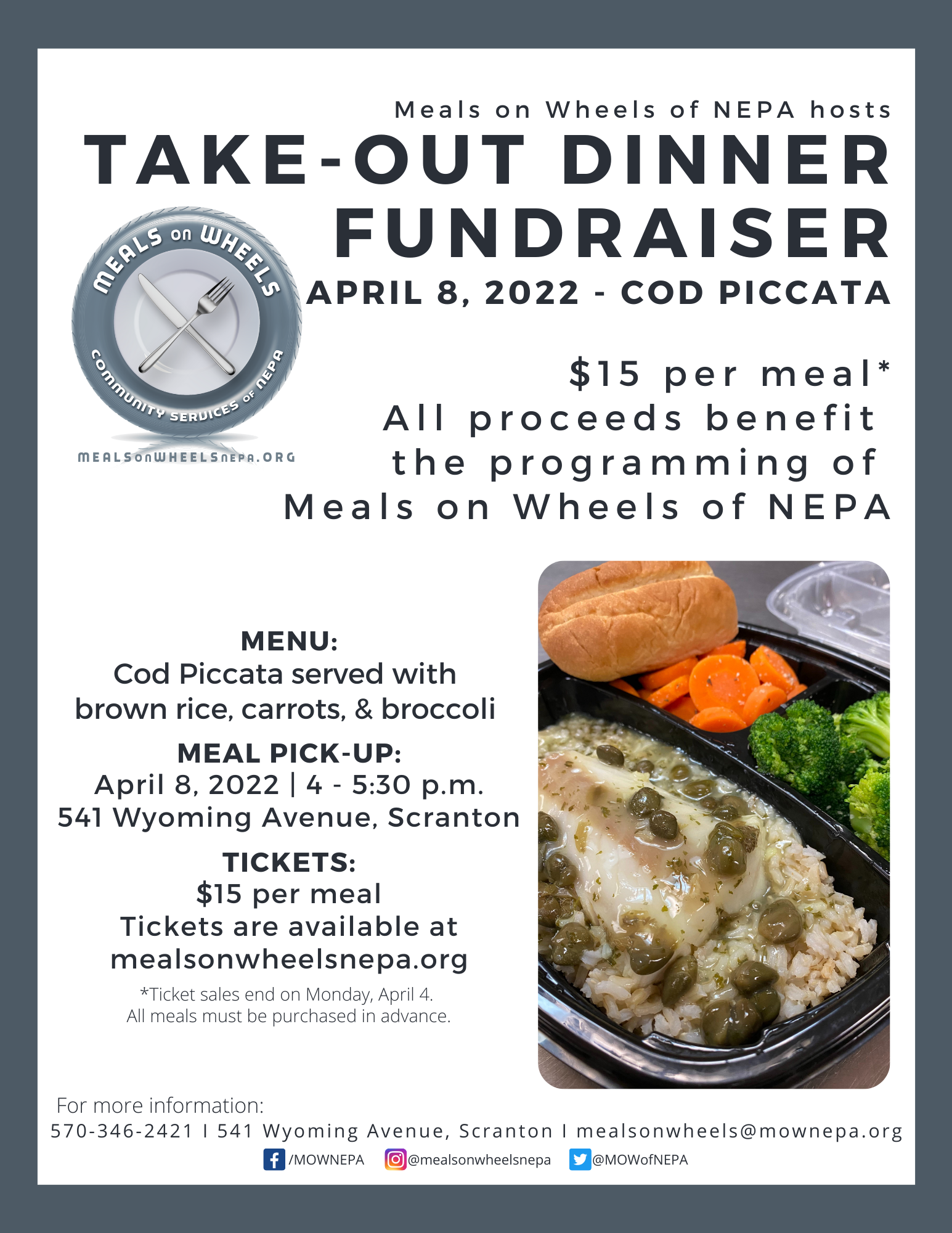Meals on Wheels Community Services of NEPA Announces Take-Out Dinner ...