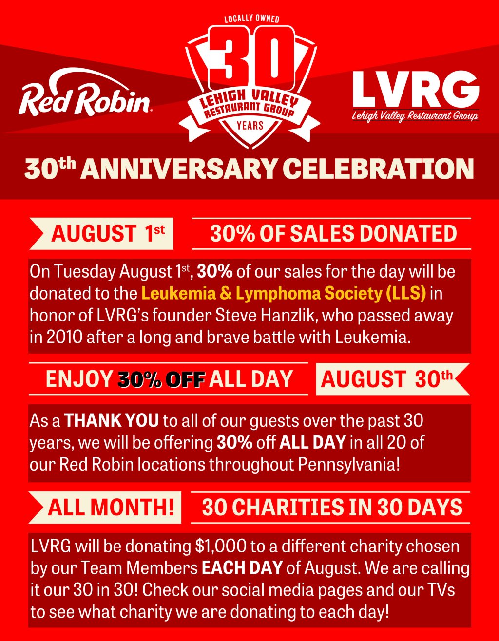 Red Robin Fundraiser for Leukemia & Lymphoma Society - The Greater ...