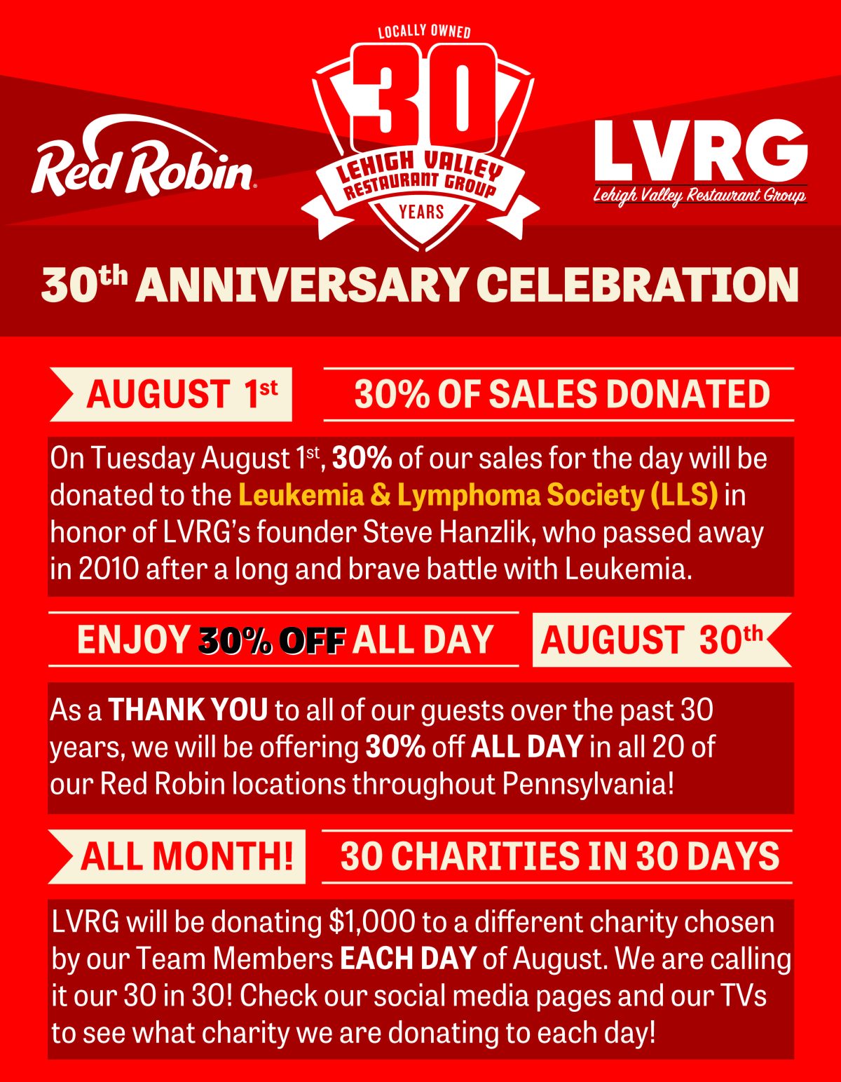 Red Robin Fundraiser for Leukemia & Lymphoma Society - The Greater ...
