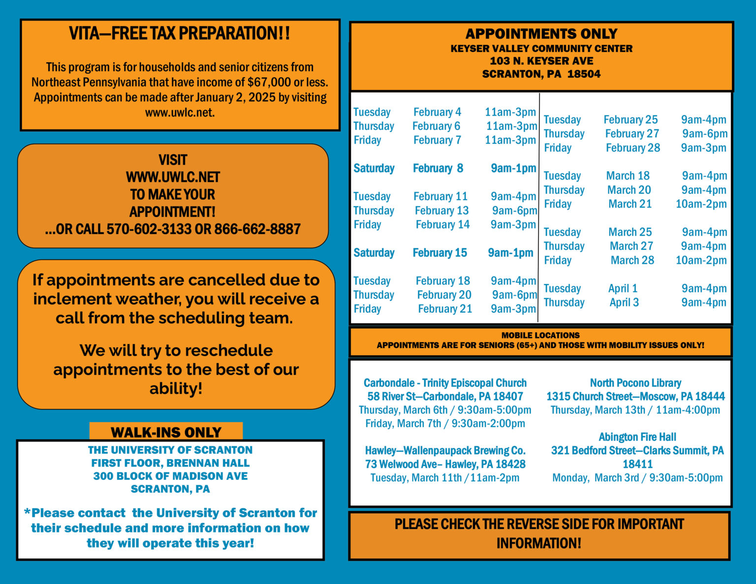 United Way VITA Tax Preparation Program - The Greater Scranton Chamber